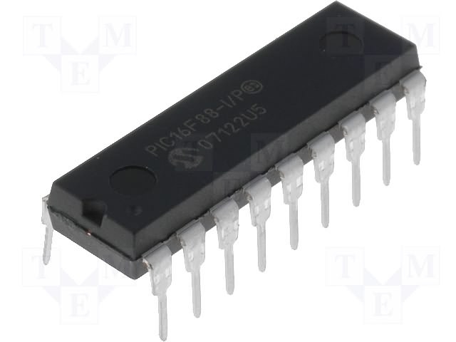 PIC16F88-I/P IC: микроконтролер PIC; 7kB; 20MHz; A/E/USART,SSP; 4?5 ...